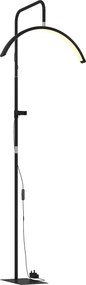 HOMCOM LED půlměsíční řasová lampa s držákem na telefon, 350° otočná, beauty ringlight, teplá lampa s nastavitelnou výškou