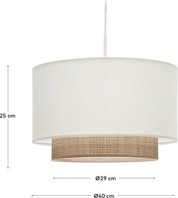 Látkové stínidlo v bílo-přírodní barvě ø 40 cm Erna – Kave Home