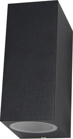 Palnas Venkovní nástěnné svítidlo HUGO v. 15 cm, 2xGU10, IP44 Barva: Černá