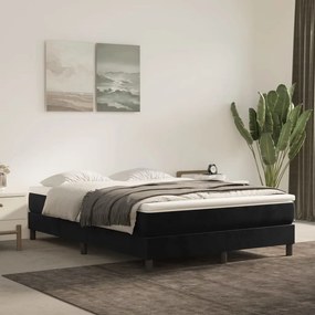 Box spring postel s matrací černá 140x200 cm samet 3144335