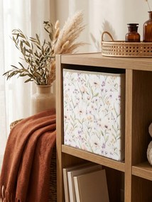 Sinsay - Skládací úložný box s květinovým vzorem - béžová