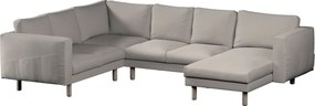 Potah na pohovku IKEA Norsborg rohová, 5-místná se šezlongem barva béžová látka pletený vzor