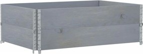 Zahradní truhlík šedý 120 x 80 cm masivní borové dřevo 3295849