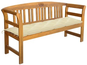 Zahradní lavice s poduškou 157 cm masivní akáciové dřevo,  3064283