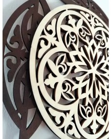 Dřevěný dekorativní obrázek s elegantním vzorem - mandala I SENTOP PR0304