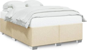 Rám postele bez matrace krémový 160 x 200 cm textil 3284490