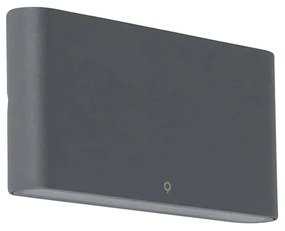 Venkovní nástěnné svítidlo tmavě šedé 17,5 cm vč. LED IP65 - Batt