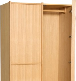 Šatní skříň v dekoru dubu v přírodní barvě 100x181x55 cm Kura – Hübsch