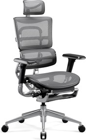 Ergonomická kancelářská židle s podnožkou Normal Size, černý-šedý: Diablo V-Master