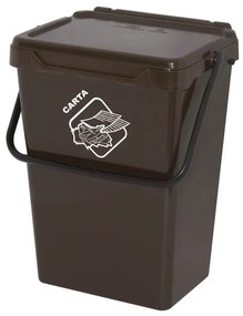 Artplast Plastový odpadkový koš pro třídění odpadu, hnědý, 35 l