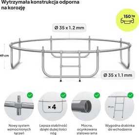 ZIPRO JumpPro PREMIUM Trampolína 8FT 252 cm