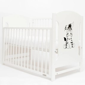 Dětská postýlka New Baby MIA Zebra se stahovací bočnicí bílá Barva: Bílá