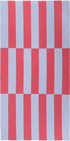 Červená/světle modrá bavlněná plážová osuška 100x160 cm Su – noo.ma