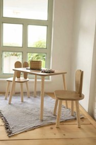 Dětská sada stolečku a 2 ks židliček Bunny Two Chair Set - Brown