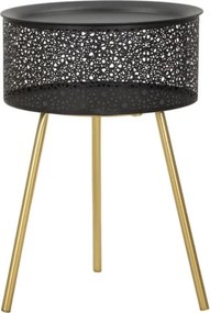 Odkládací stolek Blacky 35 cm černý/zlatý
