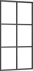 vidaXL Posuvné dveře s kováním ESG sklo a hliník 102 x 205 cm [3081949]
