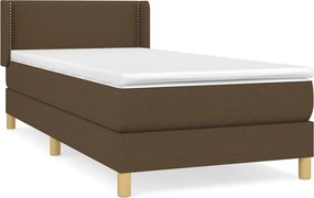 Box spring postel s matrací tmavě hnědá 100 x 200 cm textil 3130172