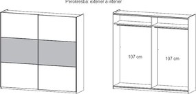 Sestava ložnice Marburg, bílá/šedý beton