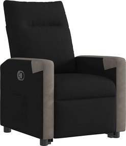 Zvedací polohovací křeslo černé textil 3324092