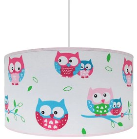 LAMPDAR | Dětský lustr OWLS 1xE27/60W/230V bílá | SA0671