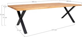 House Nordic Jídelní stůl Decussia - 100 × 300 × 75 cm