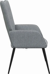 Relaxační židle světle šedá textil 327941