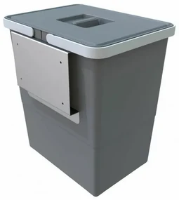 Vestavný odpadkový koš na dvířka 18 l, šedá