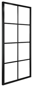 Posuvné dveře hliník a ESG sklo 90 x 205 cm černé