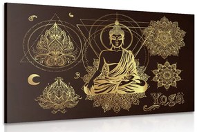 Obraz zlatý meditující Budha Varianta: 60x40
