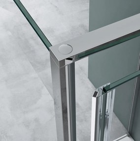 design sprchový kout RAVENA CHROM R36 U-FORM 70-100cm