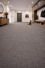 Vopi, Čistící zóna Rio hnědé - neúčtujeme odřezky z role, na míru, šíře 1,35m,1m,2m, hnědá, guma (gel - protiskluzový), chodba / předsíň