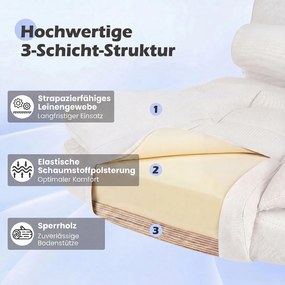 Costway Ergonomická manažerská židle s kolečky, nastavitelnou výškou sedáku