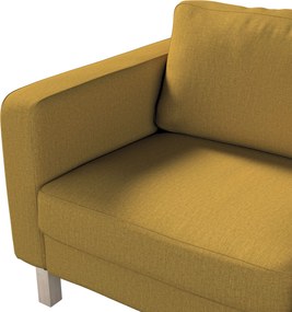 Potah na pohovku IKEA  Karlstad 2-místná, nerozkládací, krátký barva žlutá látka pletený vzor