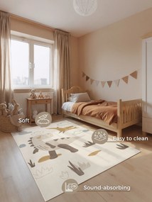 Hanse Home, Dětský koberec Adventures 106412 Cream Multicolor, 120x170, vícebarevná, dětský pokoj