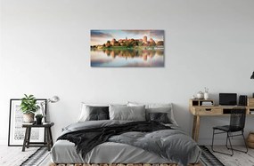Obraz na skle Krakow hrad řeka 125x50 cm