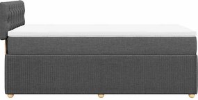 Box spring postel s matrací tmavě šedá 90x200 cm textil 3289647