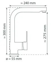 Schütte 79700 - Dřezová baterie s vytahovací sprškou LONDON lesklý chrom
