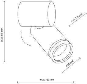 Nástěnné bodové svítidlo JET SET 1xGU10/10W/230V bílá