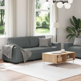 2dílná sedací souprava s poduškami tmavě šedá textil 3324732