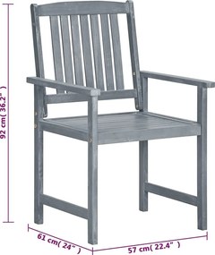 vidaXL Zahradní židle 8 ks masivní akáciové dřevo [3078206] Barva: Hnědá