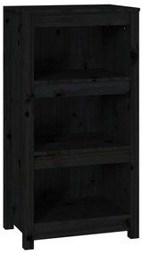 821708 vidaXL Knihovna černá 50x35x97 cm masivní dřevo borovice