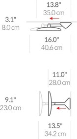 Nástěnné/kosmetické zrcadlo s osvětlením/zvětšovací (zvětšení 5x) 8x23 cm Sensor – simplehuman