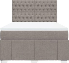 Box spring postel s matrací taupe 160x200 cm textil 3294030