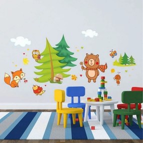 INSPIO Dětské samolepky na zeď - Zvířátka v lese