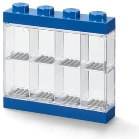 Úložný box lego sběratelská skříňka na 8 minifigurek - modrá