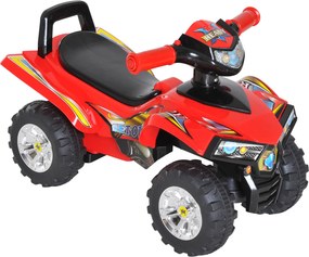 HOMCOM Dětský čtyřkolový elektrický auto-motorek bez pedálů s hudbou a světly 60x38x42cm