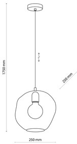 Závěsné svítidlo TK 3367 SOL transparent