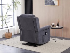 Polohovací křeslo šedé, elektrické TV-7072 GREY2