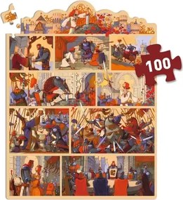 DJECO Puzzle s příběhem Král Artuš / 100 dílků / 38 x 50 cm