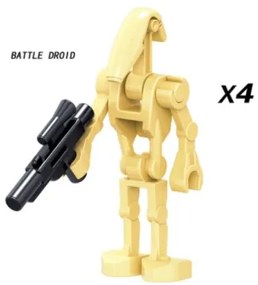 Figurky Battle Droid a Super Battle Droid  STAR WARS 4 KS  Lego Varianta: Battle Droid - jednobarevný